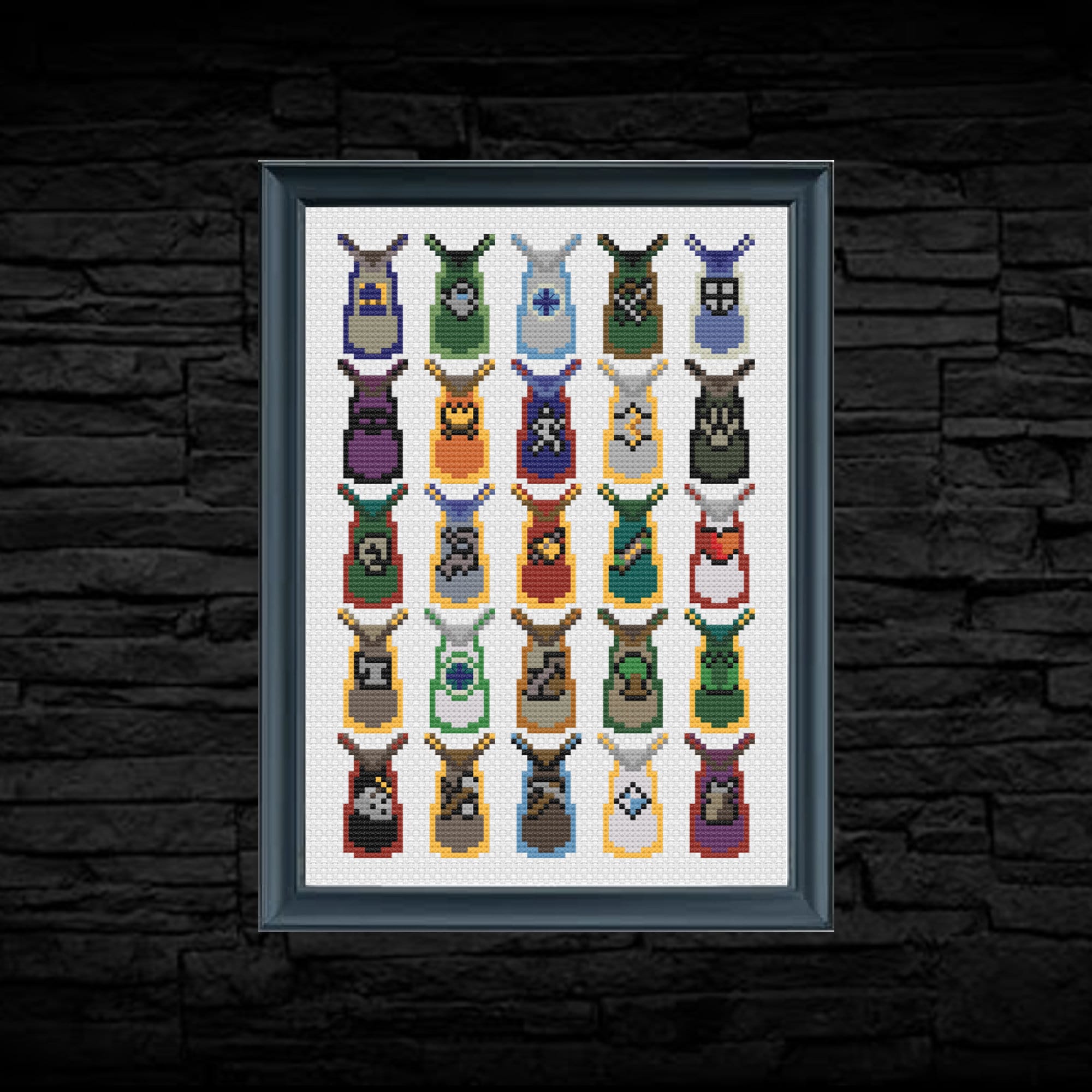 Runescape Skill Capes Cross Stitch Pattern (capes of Accomplishment ...