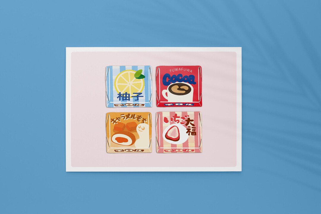 Japanese Chocolate Poster Chiroru Chocolates Japanese Wall - Etsy