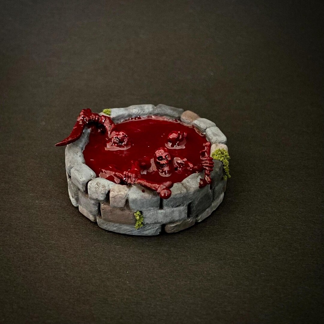 Blood Well/pool, Painted Dnd/warhammer/frostgrave/mordheim/pathfinder ...
