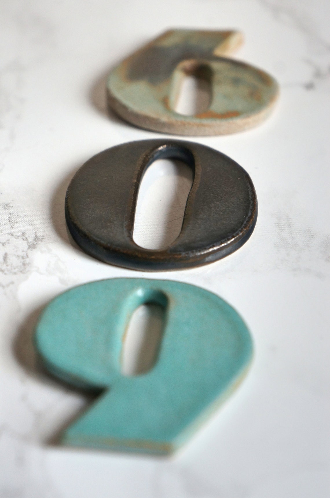 Modern Ceramic House Numbers Personalized Stoneware Address - Etsy