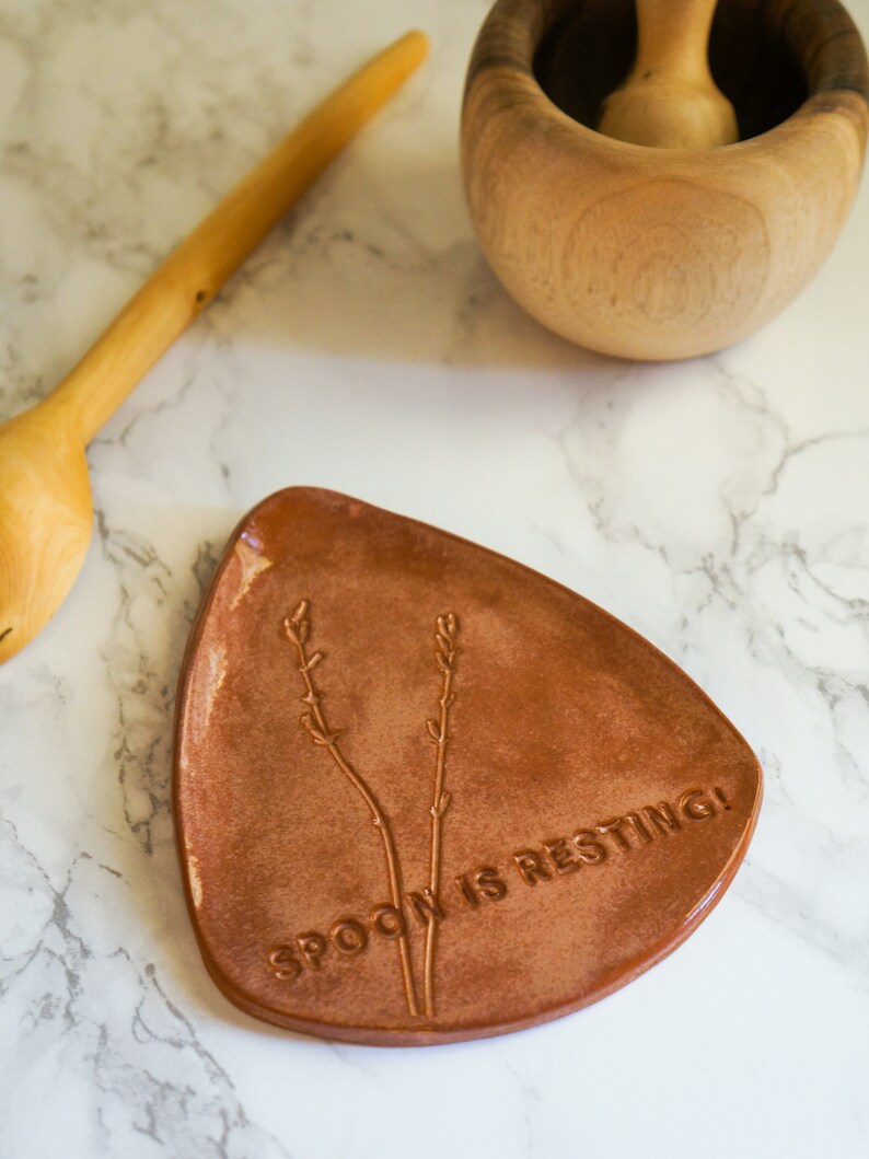 Terracotta Spoon Rest Ceramic Spoon Holder Ladle Rest - Etsy