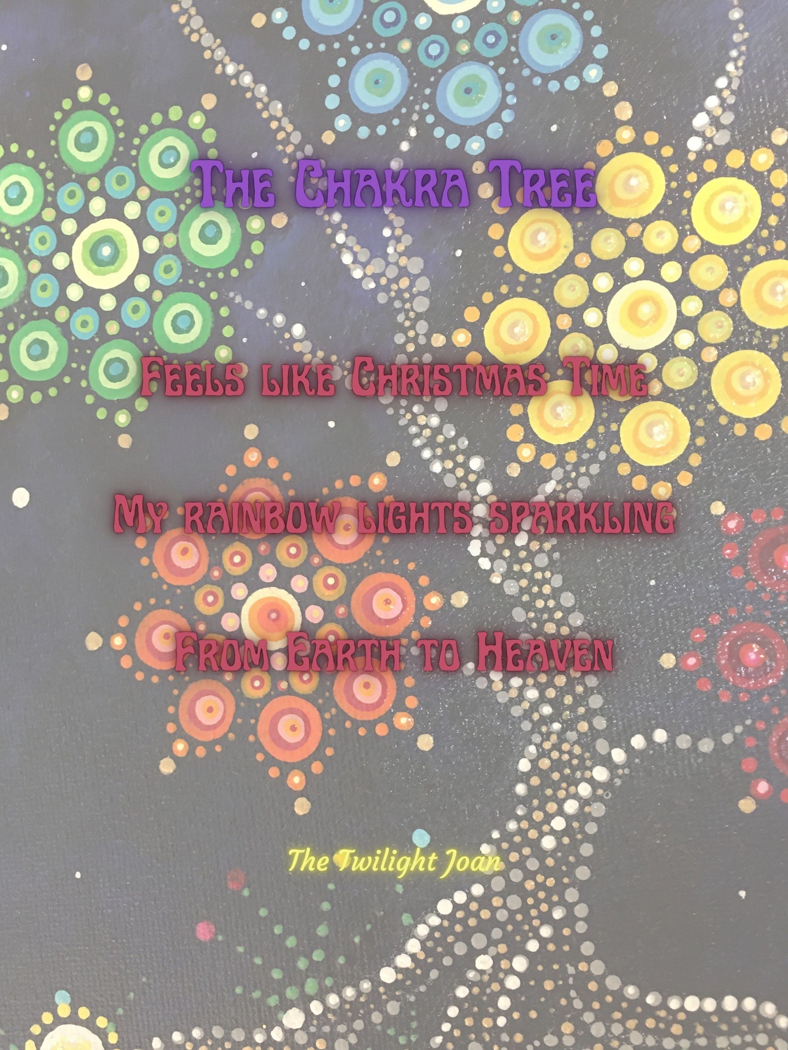 THE CHAKRA TREE Acrylic Dot Painting, Visionary Art, Celestial Art ...