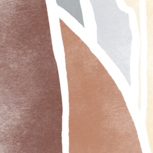 Boho Abstract Shapes Neutral Tones I & II - 2 Digital Files, Boho Art ...