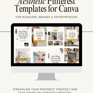 Minimalist Pinterest Templates for Canva - Etsy