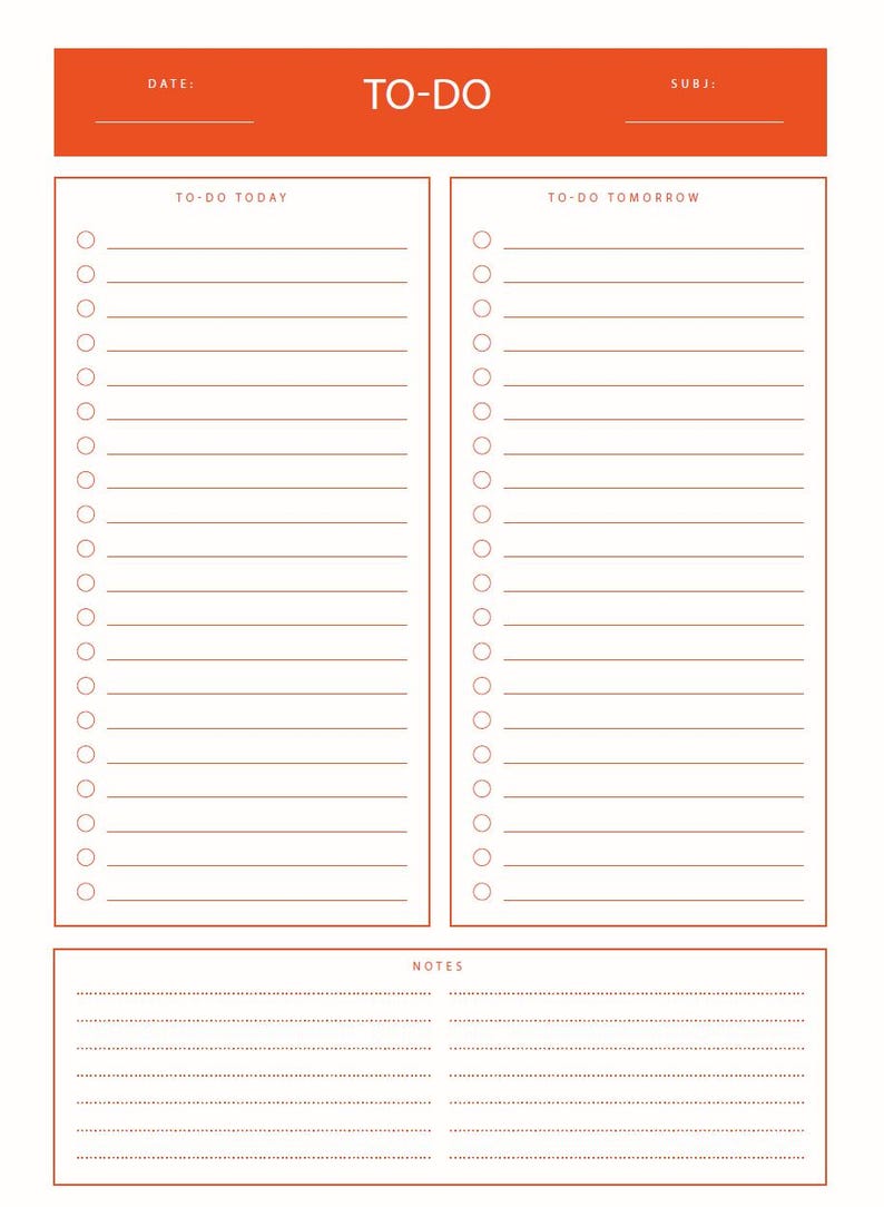 To Do List - Simple and Effective! - Etsy