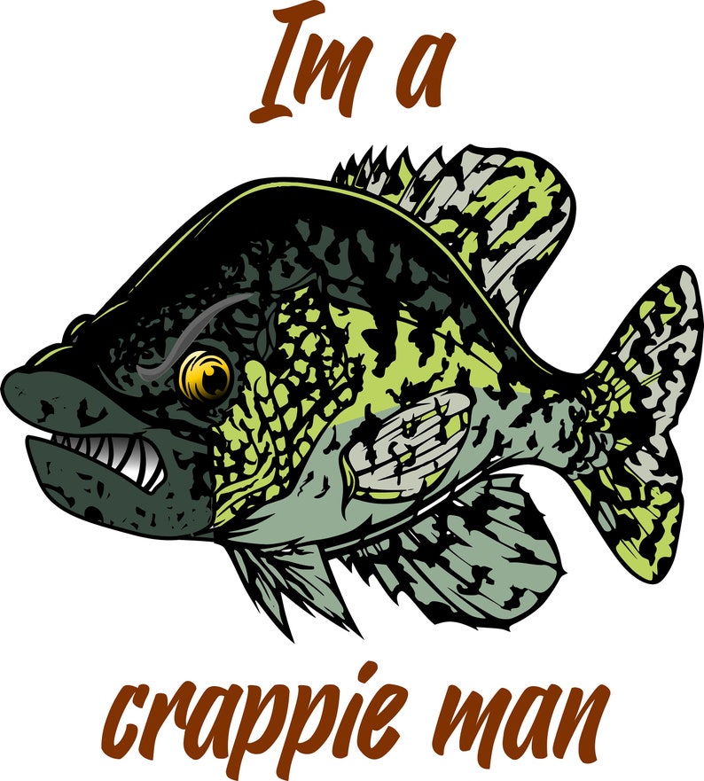 Crappie Fishing T Shirt SVG for Cups, T Shirts or Cut Vinyl PDF JPG - Etsy