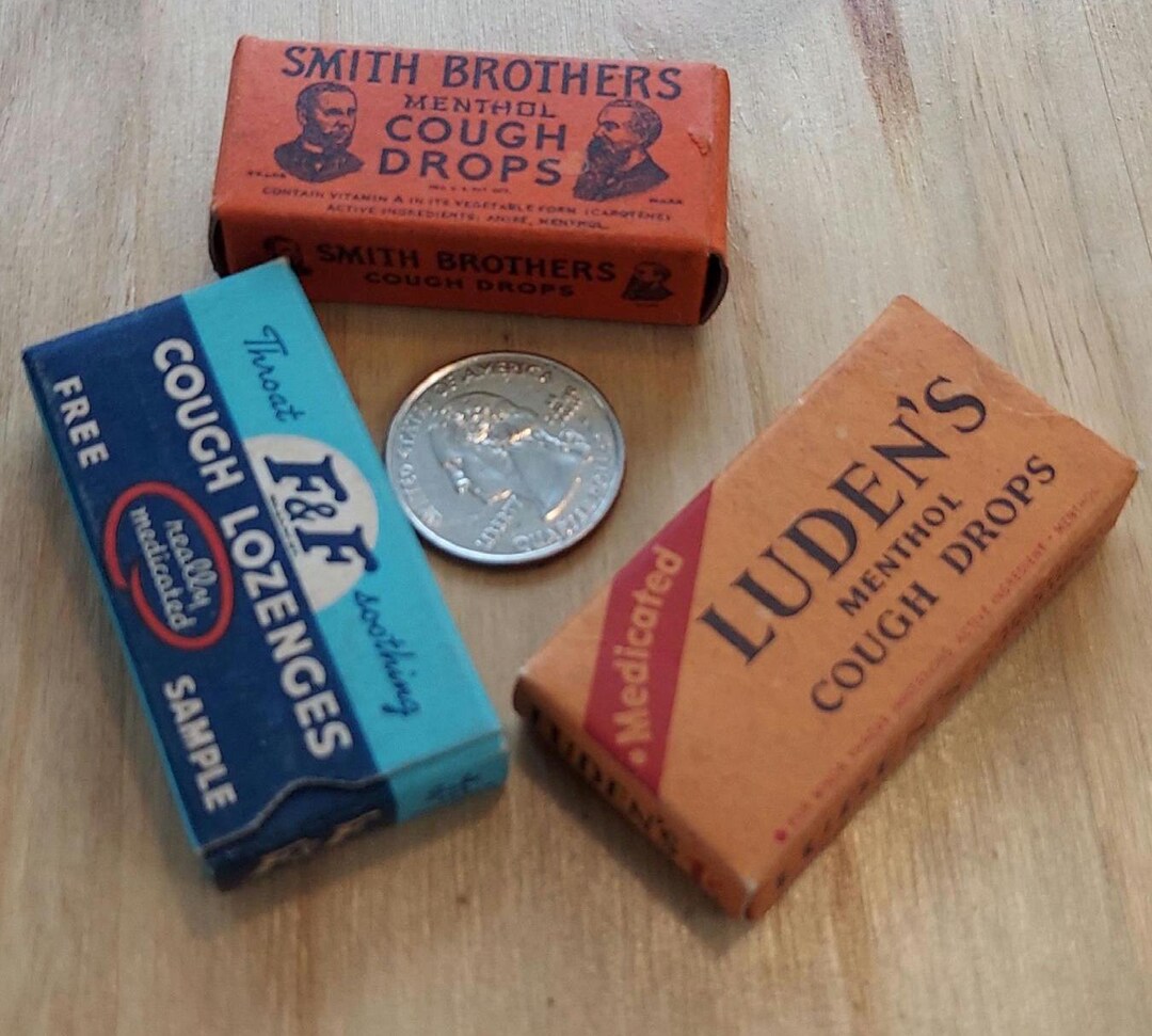 Vintage Miniature Sample Size Empty Boxes, Luden's ,smith Brothers ...