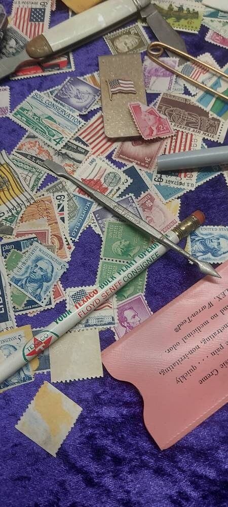 Vintage Drawer Clean Out Stamp Collector Stampsknife/letter - Etsy
