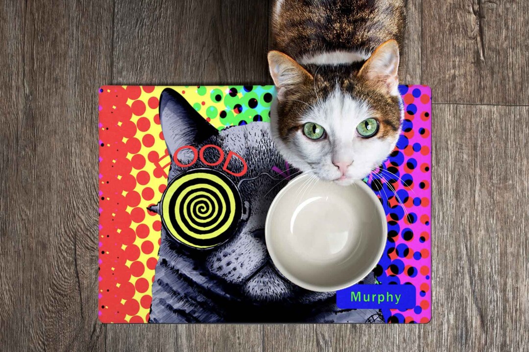 Personalized Pet Placemat, Dog Cat Pet Feeding Mat, Pet Food Feeding ...