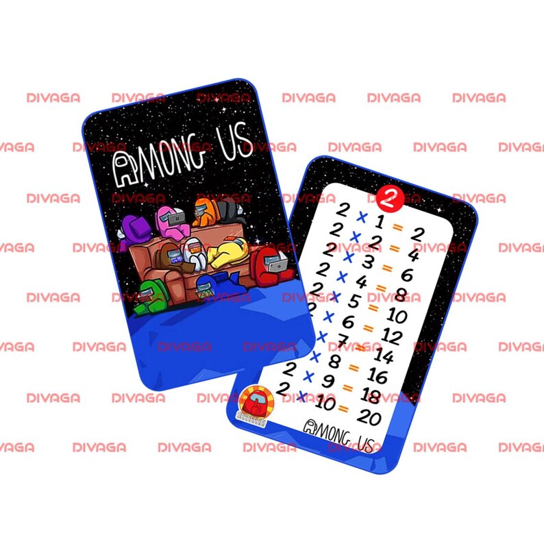 Formato Tablas De Multiplicar Animado Among Us - Etsy