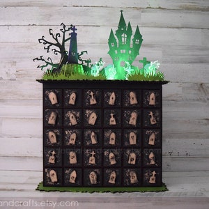 Personalized Halloween Countdown Calendar: Light-up Zombie Haunted ...