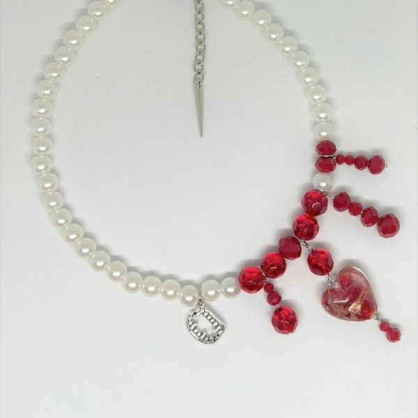 Blood Pearl Necklace - Etsy