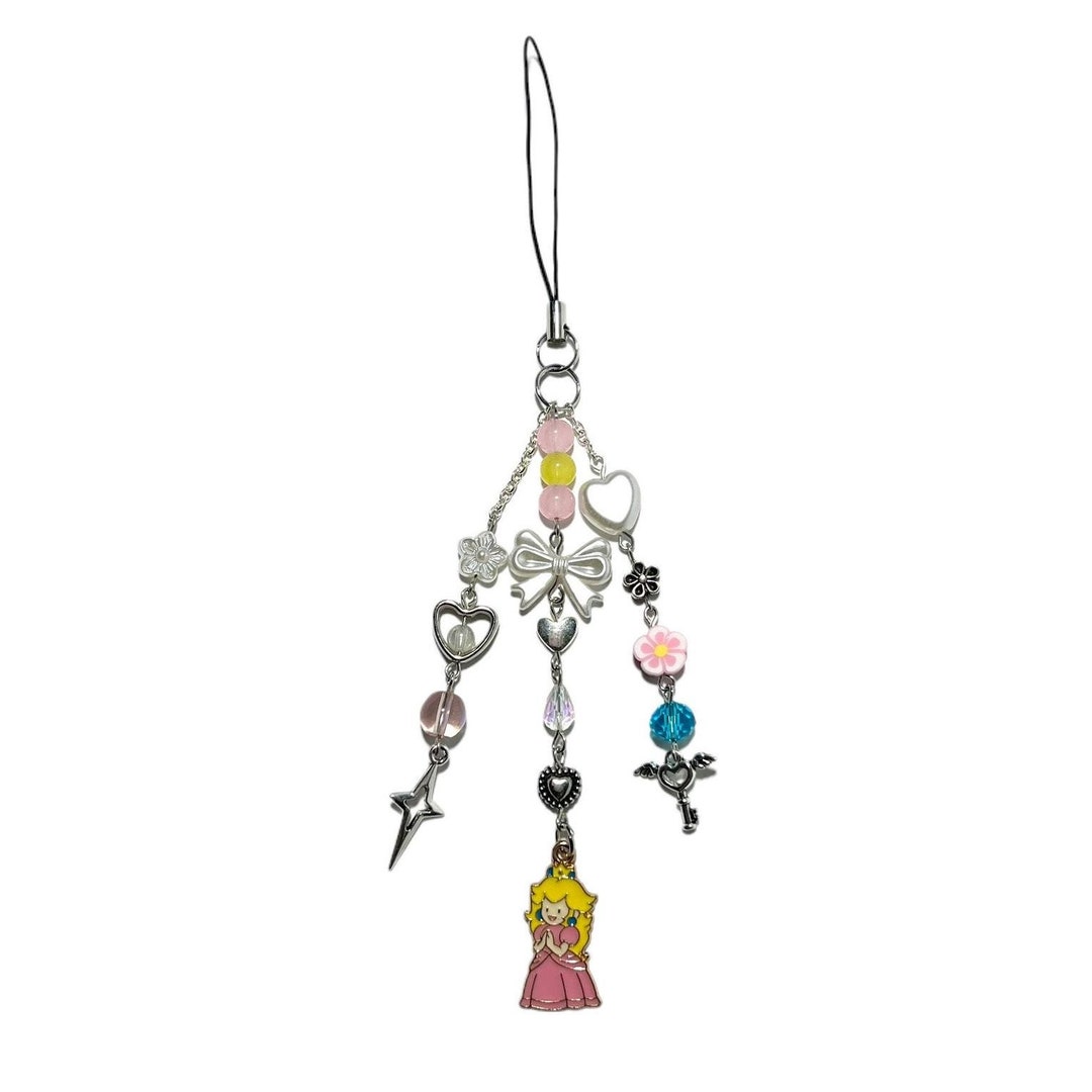 Princess Peach Charm/ Keychain ||| Princess Peach Gift, Mario ...