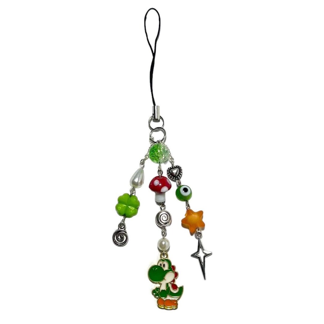 Yoshi Charm/ Keychain Yoshi Gift, Mario Characters, Nintendo, Kidcore ...