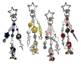 Sonic and Shadow the Hedgehog Popsicle Keychain Charm (polymer Clay ...