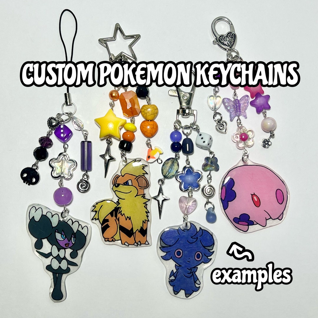 Custom Pokemon Keychain Choose Your Own Pokemon, Phone Charm, Keychain ...