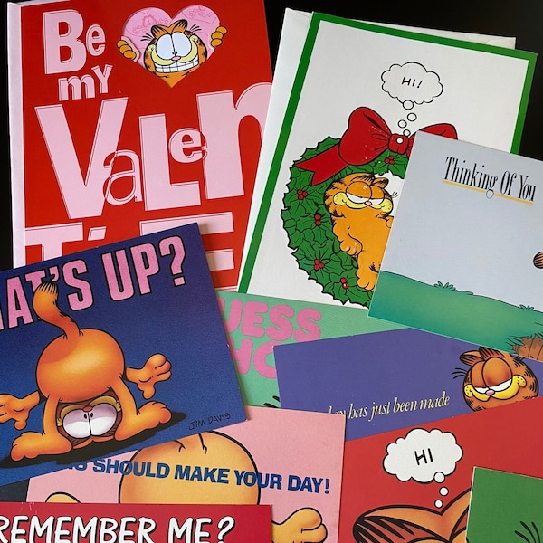 Garfield Birthday Card - Etsy