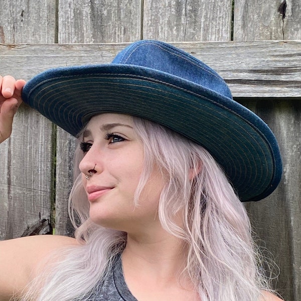 Denim Cowboy Hat - Etsy