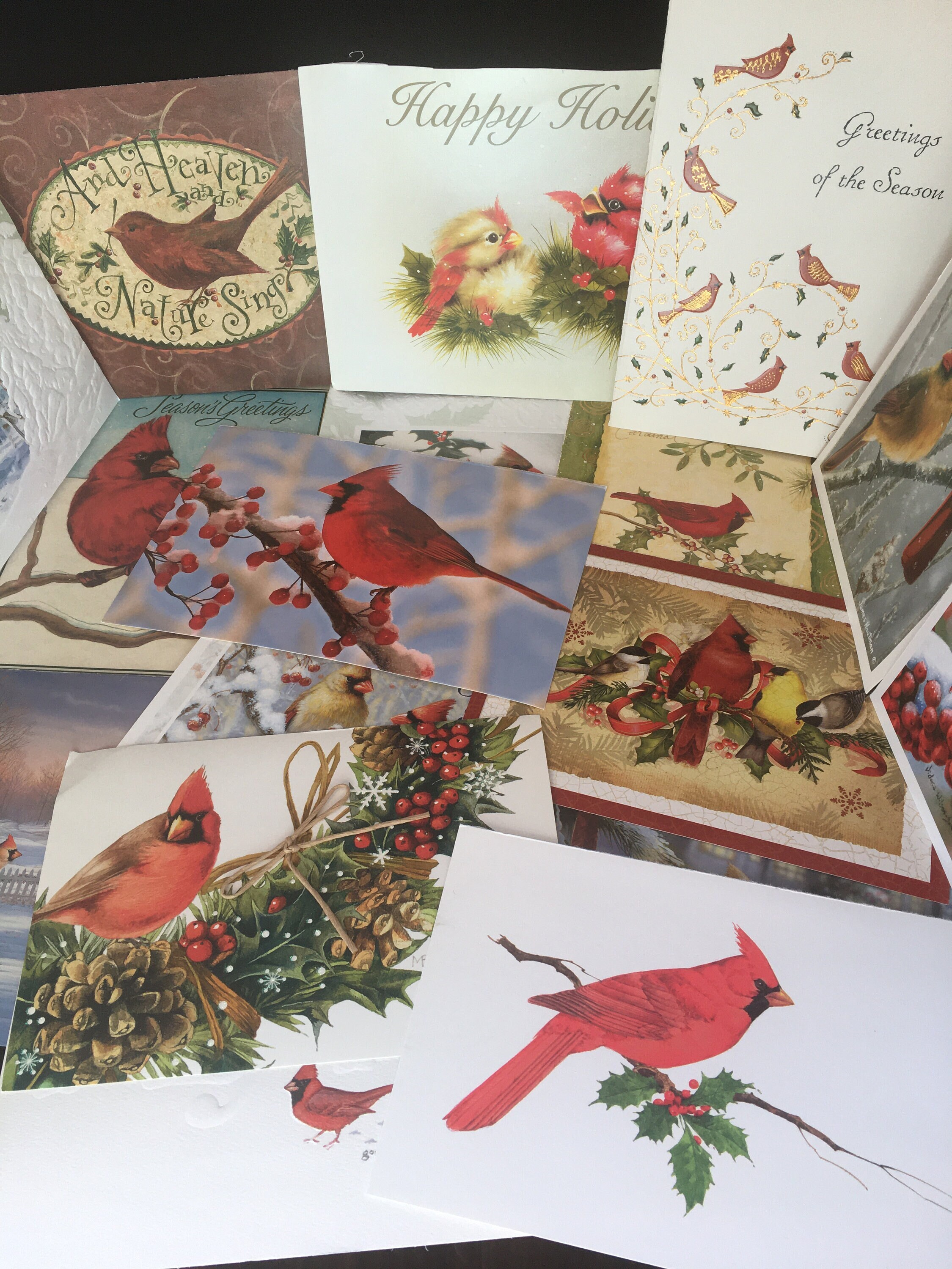 Cardinal Cards FRONTS ONLY Set of 25 Holiday Cards Featuring - Etsy