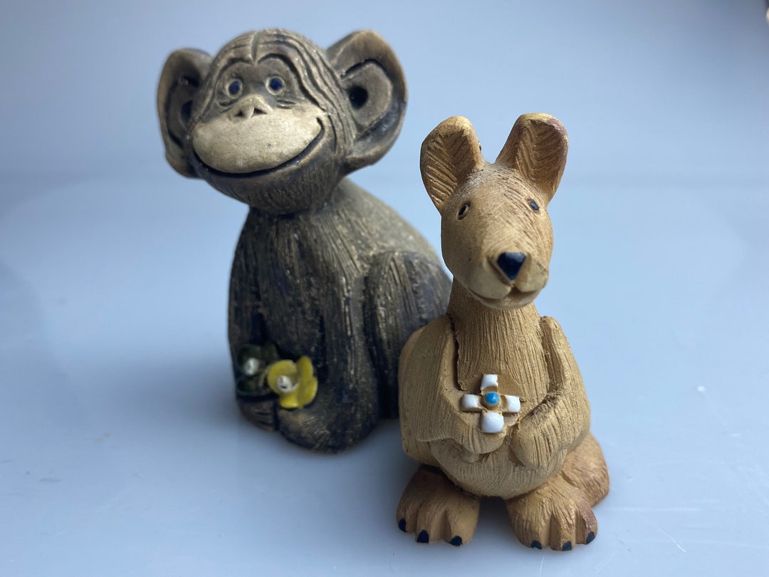 Artesania Rinconada Vintage Retired Figurines, Chimpanzee With Flowers ...