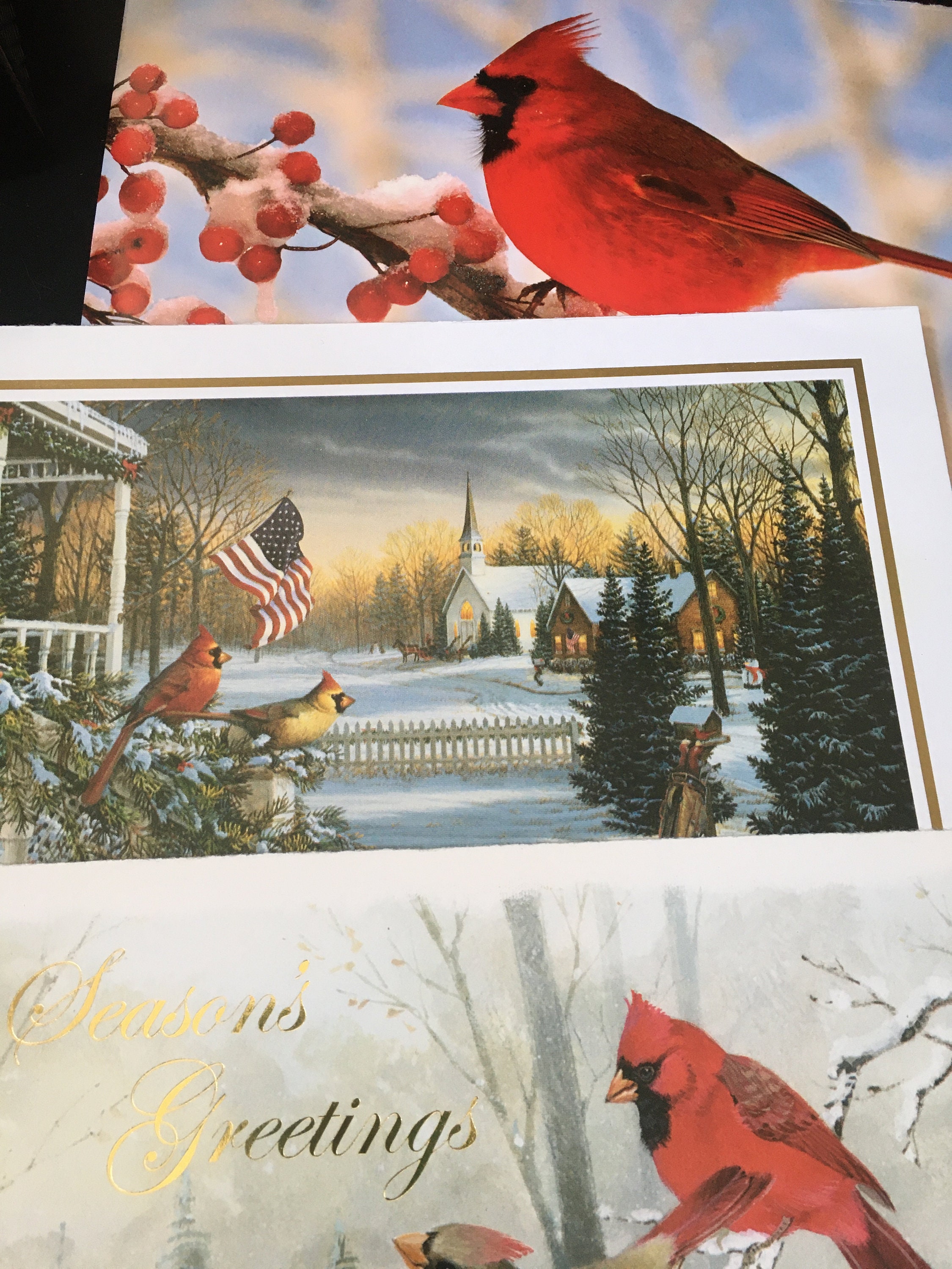 Cardinal Cards FRONTS ONLY Set of 25 Holiday Cards Featuring - Etsy