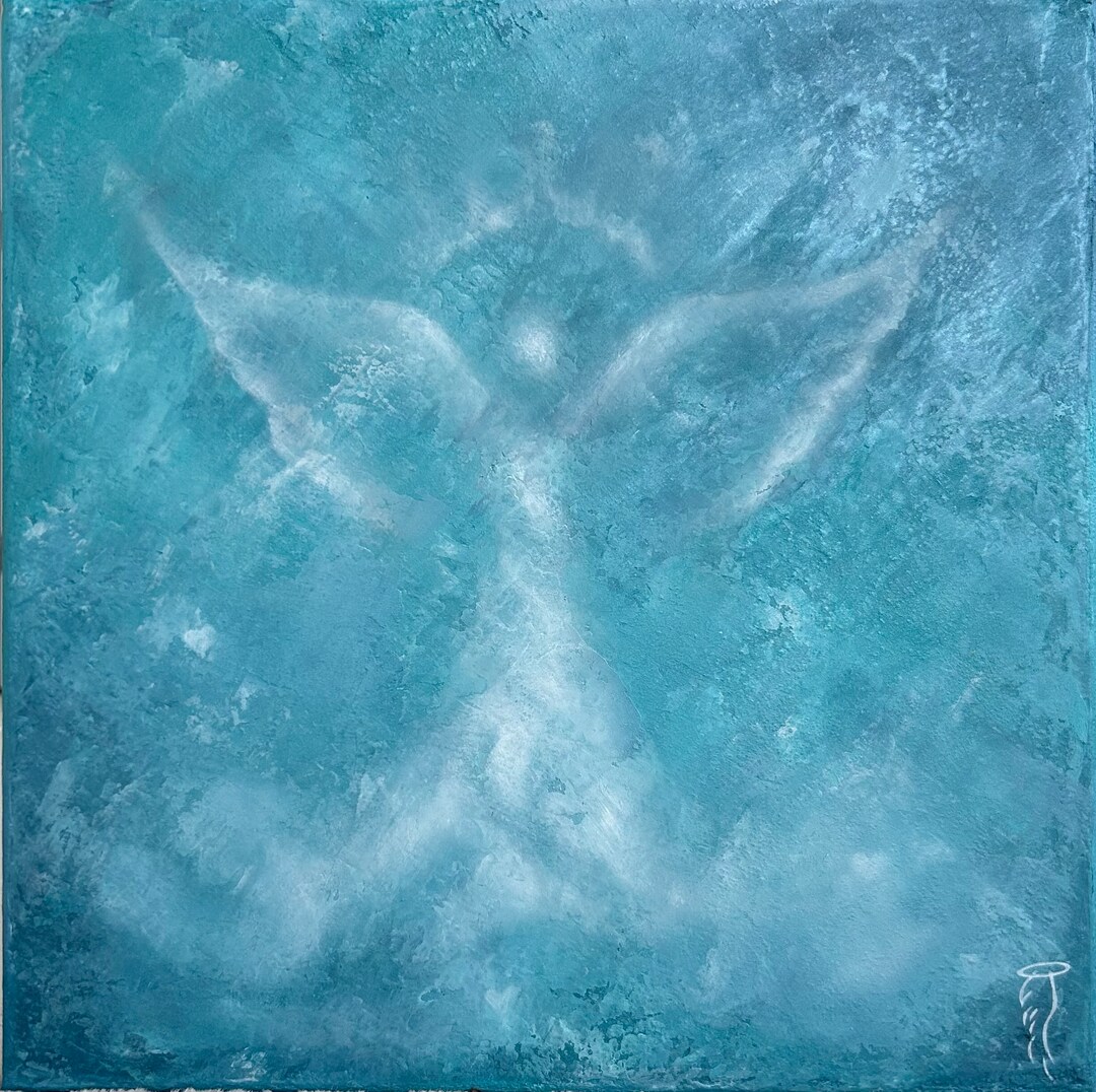 TRANQUILITY Intuitive Angel Paintings, Abstract Angel, Healing Angel ...