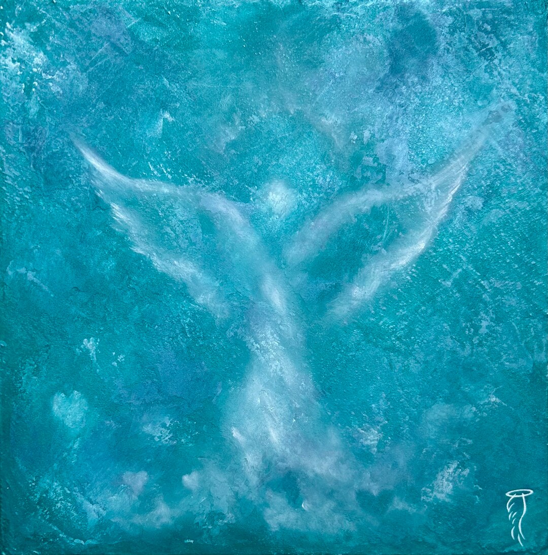 GAIA Angel Painting, Abstract Angel, Healing Angel, Angel Decor ...