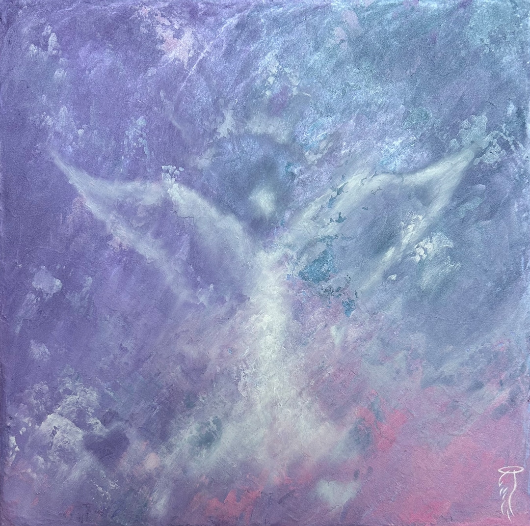 LIGHT Intuitive Angel Paintings, Abstract Angel, Healing Angel, Angel ...
