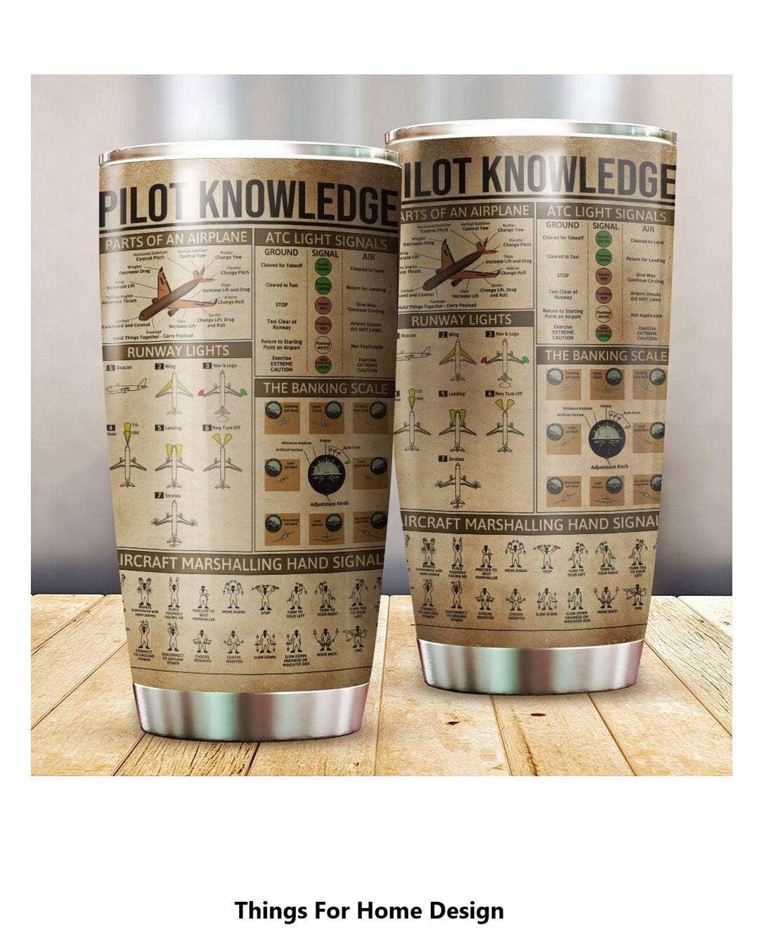 Pilot Knowledge Tumbler, Tumbler for Pilot, New Pilot Gift, Aviator ...