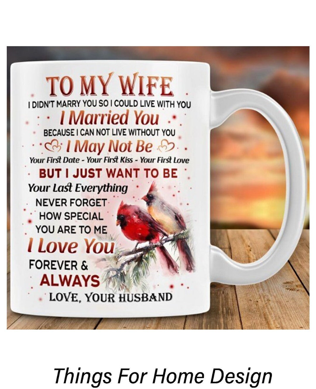 To My Wife Coffee Mugs, Married Mug, Gift From Husband, Anniversary ...
