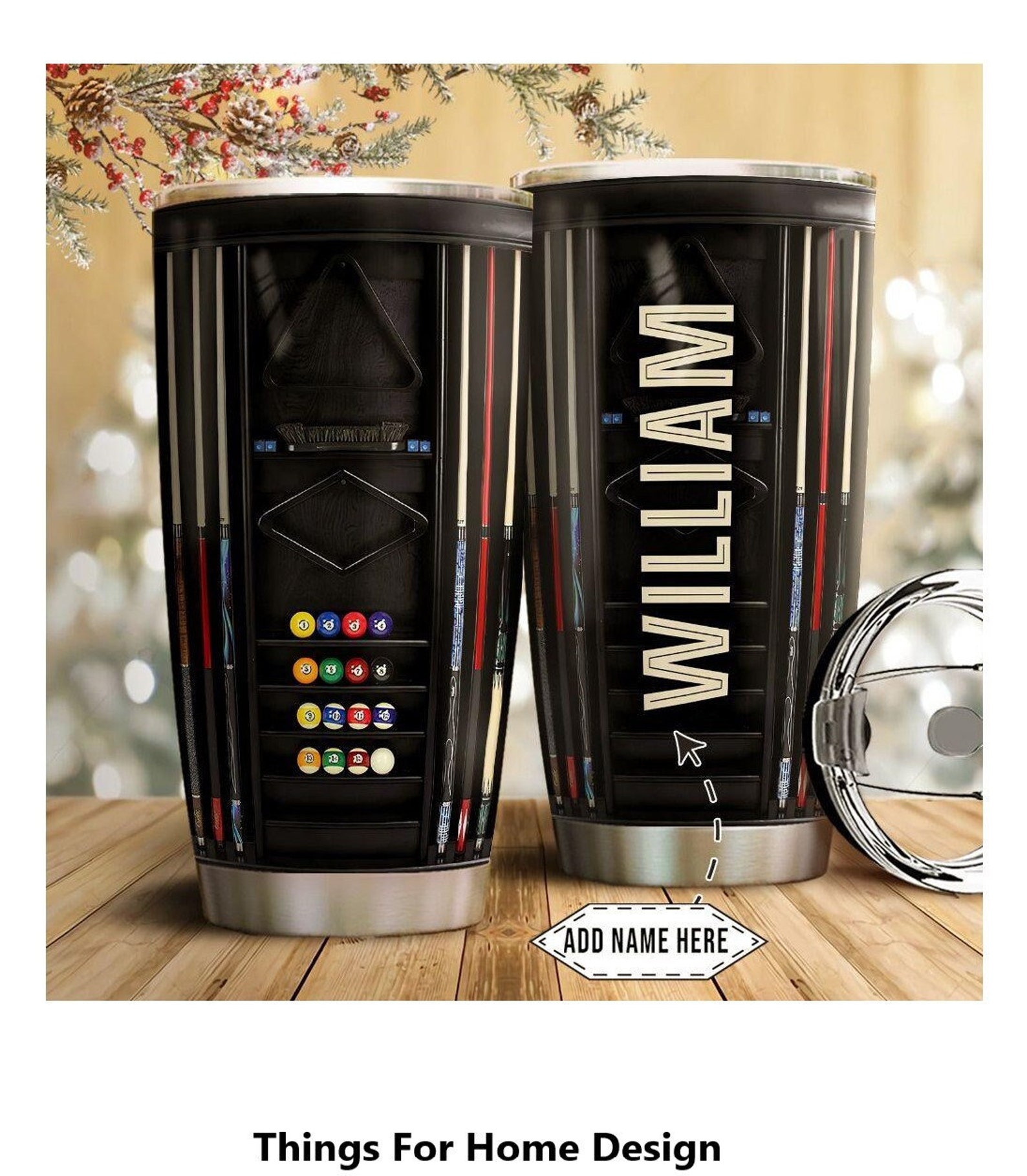 Personalized Tumbler, Gift for Him, Funny Pool Billiards Coffee Mugs ...