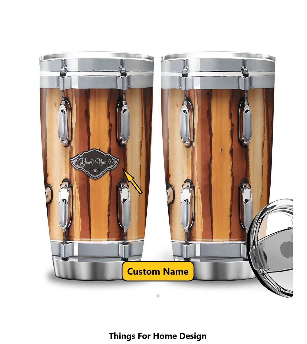Personalized Gifts Drum Tumbler, Drum Player Gift, Drummer Gifts, Gift ...
