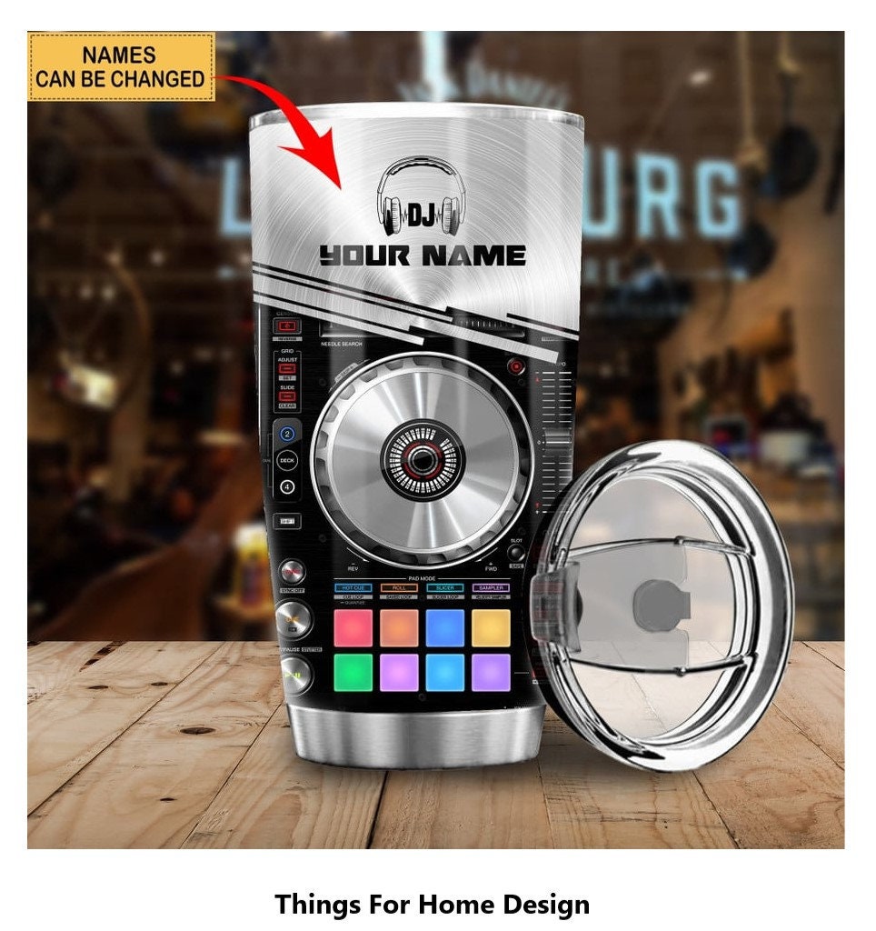 Personalized DJ Tumbler, Dj Mix Board, Custom Name Tumbler, Gift for Dj ...