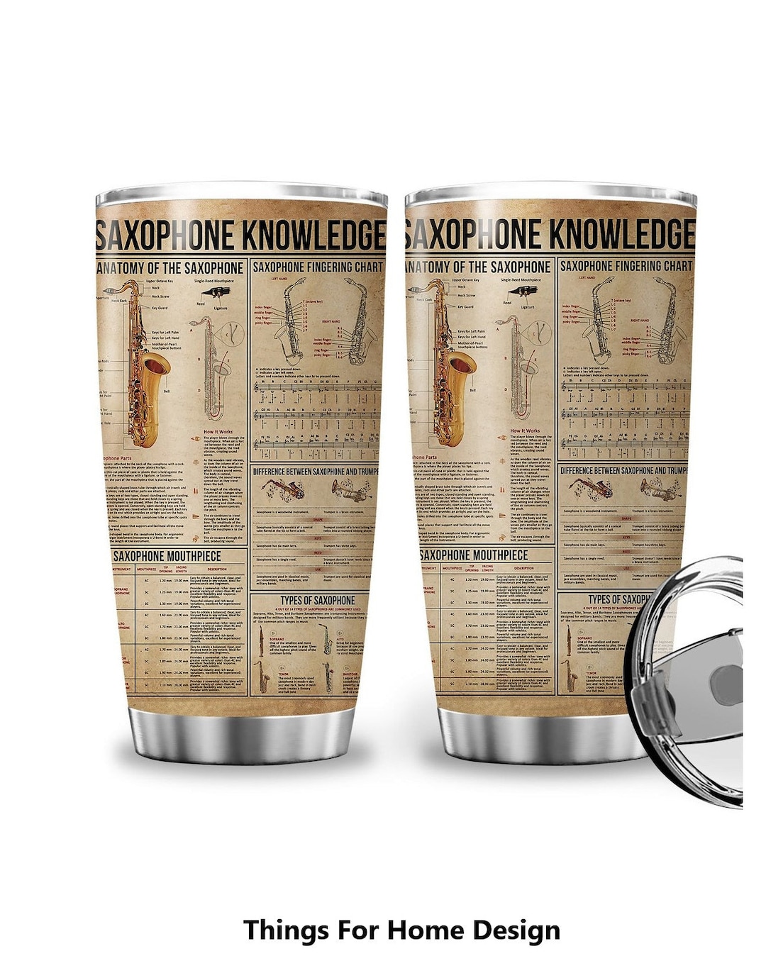 Saxophone Knowledge Tumbler, Saxophone Mug, Saxophone Gifts Men, Gifts ...
