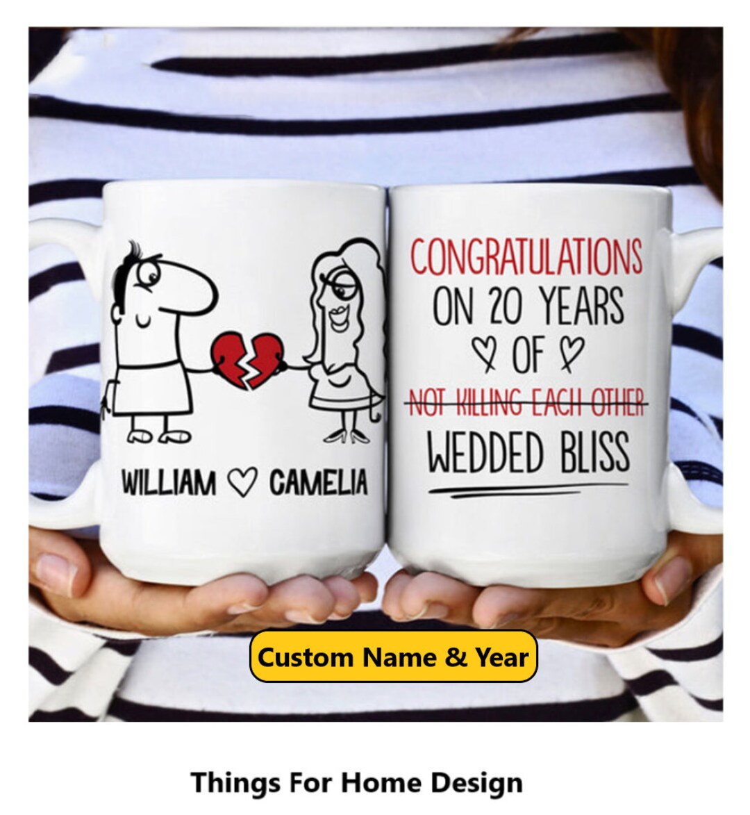 Personalized Couple Mug, Congratulations on Not Killing Each Other ...