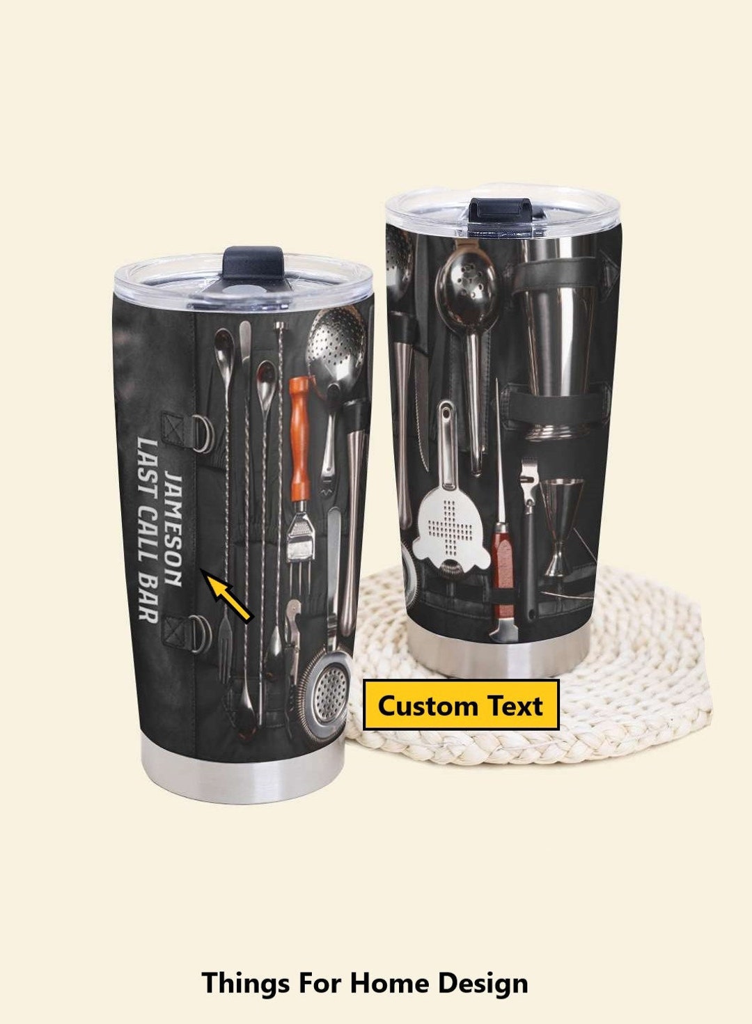 Bartender Tumbler, Bartender Tools Set, Custom Name Tumbler, Gift for ...