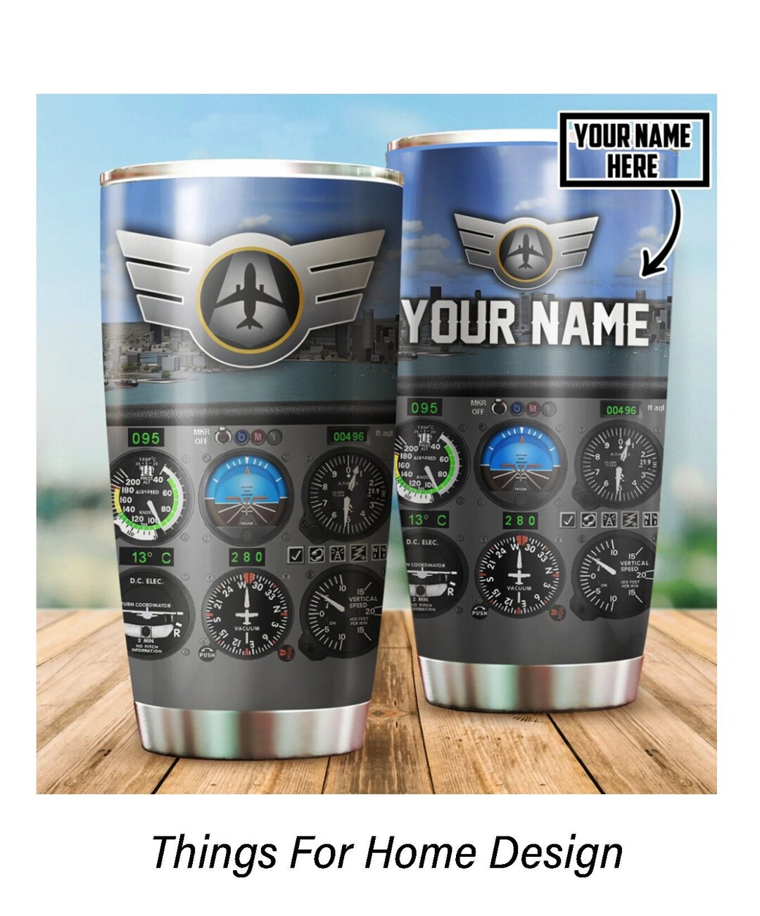 Personalized Pilot Tumbler, Gifts for Him, Pilot Travel Mug, Airplane ...