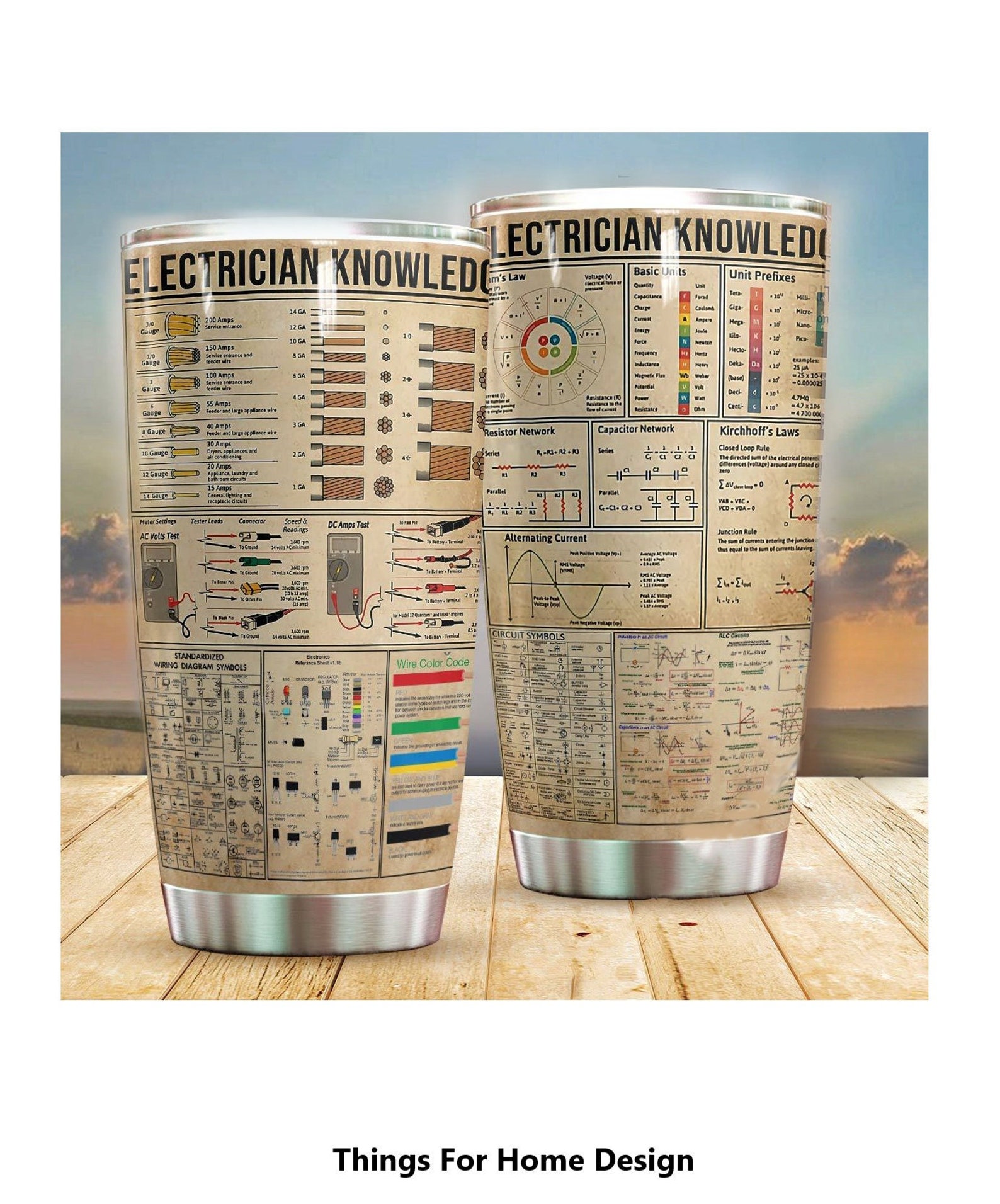 Electrician Knowledge Tumbler, Electricians Gifts, Gifts for Mechanics ...