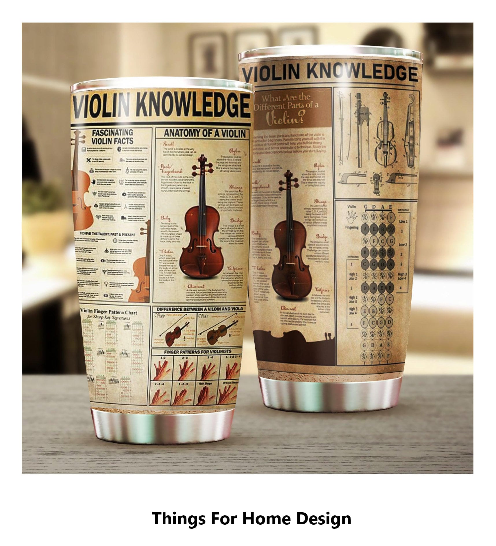 Violin Knowledge Tumbler, Gifts for Violinist, Violin Tumbler, Best ...