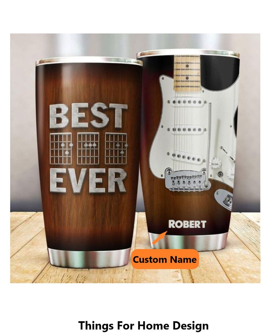 Personalized Guitar Tumbler, Guitar Player Gift, Best Guitar Ever ...