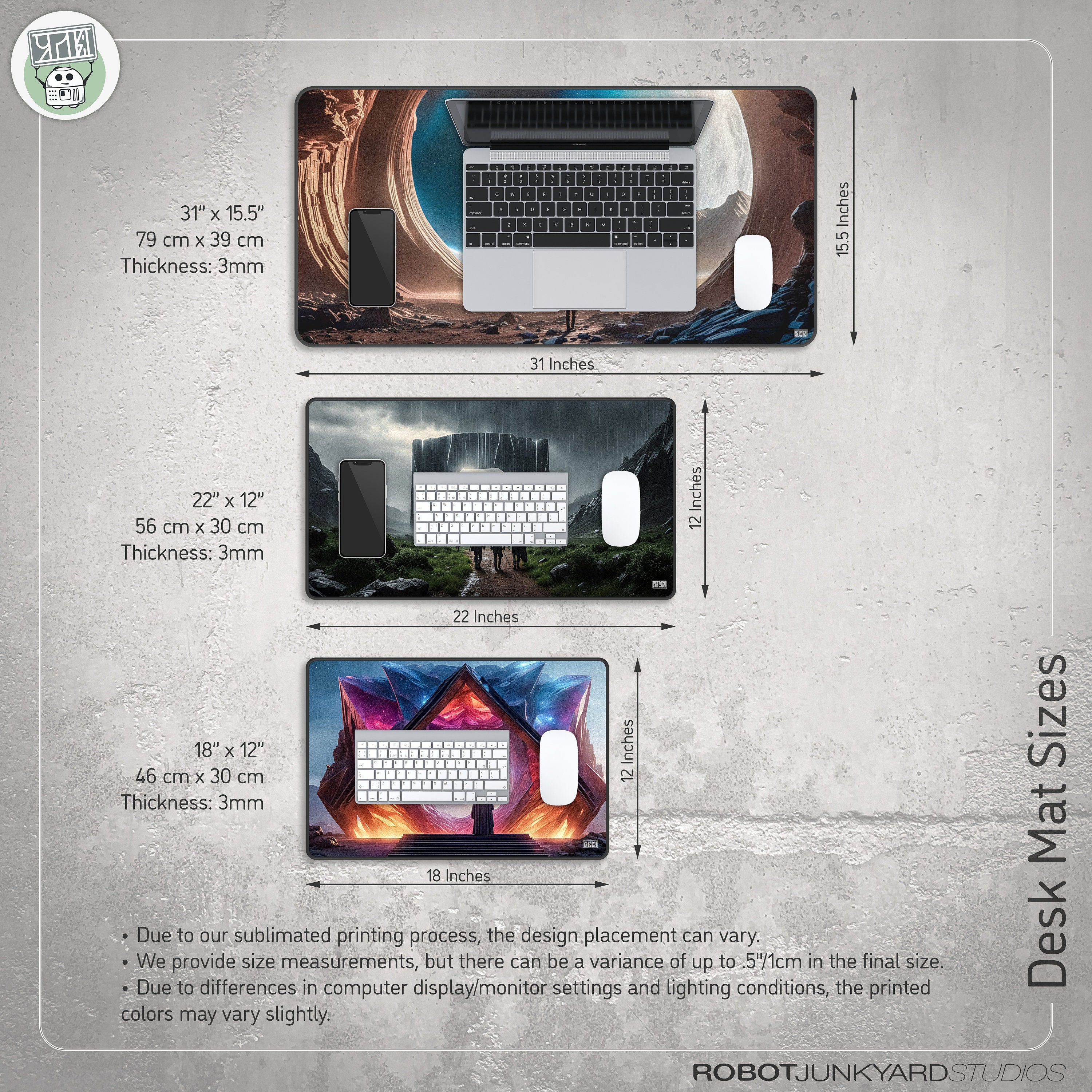 Worlds of Grok 012 Desk Mat | Retro Futuristic Sci-fi Concept Art ...