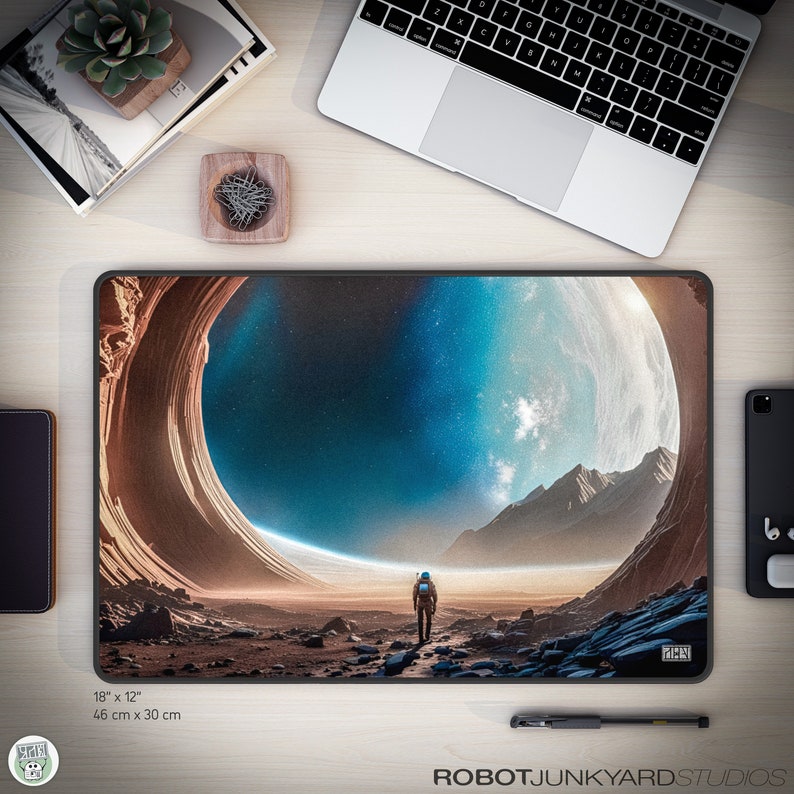 Worlds of Grok 012 Desk Mat | Retro Futuristic Sci-fi Concept Art ...