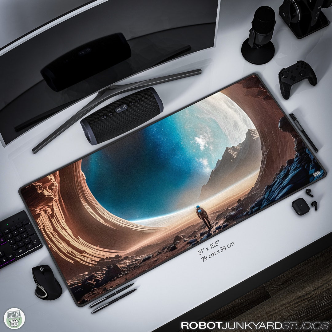 Worlds of Grok 012 Desk Mat | Retro Futuristic Sci-fi Concept Art ...