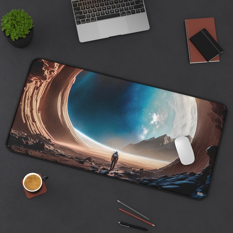 Worlds of Grok 012 Desk Mat | Retro Futuristic Sci-fi Concept Art ...