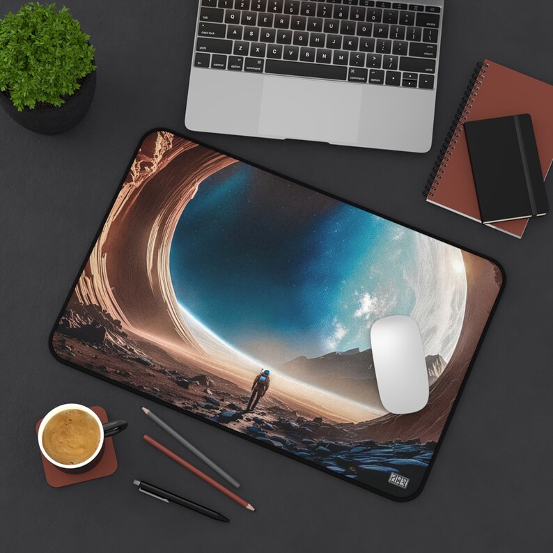 Worlds of Grok 012 Desk Mat | Retro Futuristic Sci-fi Concept Art ...