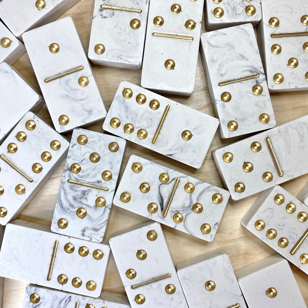 Dominos Game Marble Design Eco-resin Luxe - Etsy