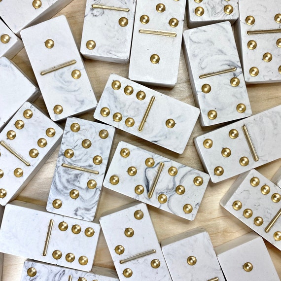 Dominos Game Marble Design Eco-resin Luxe - Etsy