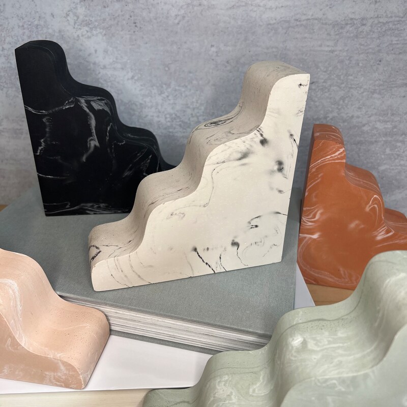 Marble Bookends - Etsy