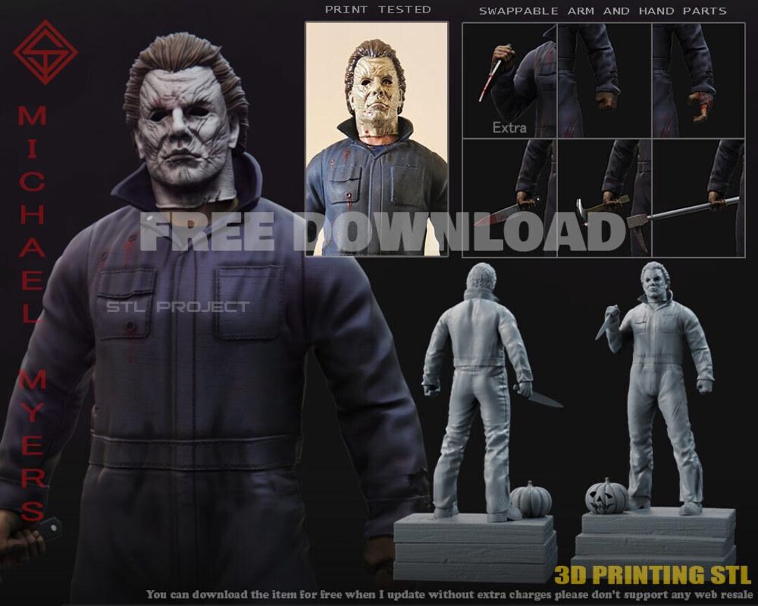Masked Killer - Unpainted 3D Printed Figure Kit - Etsy