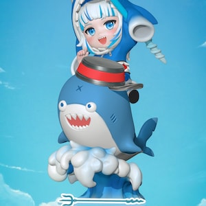 Chibi Shark Vtuber 8K Unbemalte Resin Figur - Etsy.de